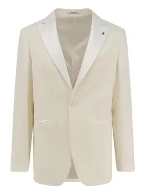 Tagliatore Tuxedo Virgin Wool Blazer - Multicolor