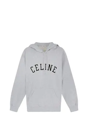 Celine Relaxed Fit Cotton Hoodie With Printed Logo - Multicolor