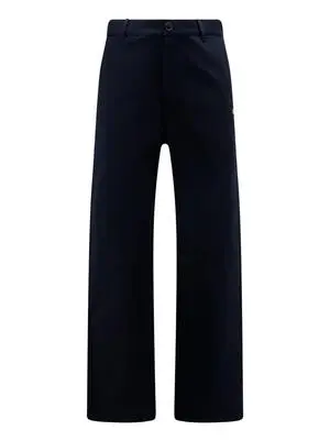 Loewe Denim Trousers With Contrasting Embroidered Logo - Multicolor