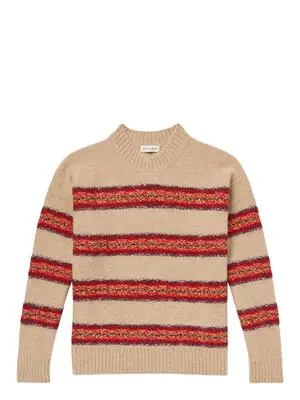 Dries Van Noten Master Striped Alpaca-blend Sweater - Neutrals