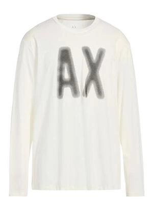 Armani Exchange Man T-shirt Ivory Size S Cotton Ivory