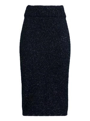 Alpha Studio Metallic Knit Pencil Midi Skirt - Blue