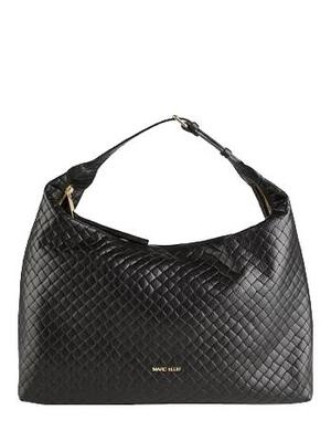 MARC ELLIS Quilted Leather Maxi Shoulder Bag - Black