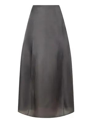 RUOHAN Cocoon Silk-organza Maxi Skirt - Gray