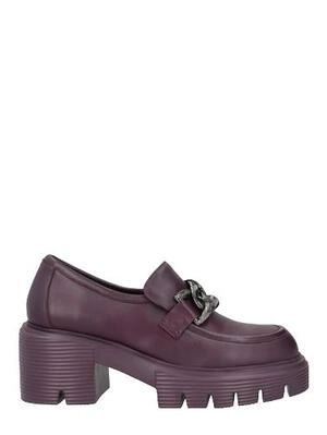 JEANNOT Leather Loafers - Purple