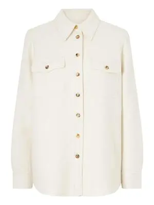 Gabriela Hearst John Austin Recycled Cashmere Shirt - Ivory
