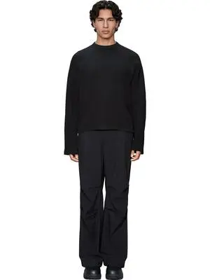 Rains Waffle Long Sleeve T-shirt Black