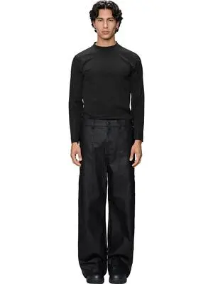 Rains Heavy Woven Straight-leg Pants - Black
