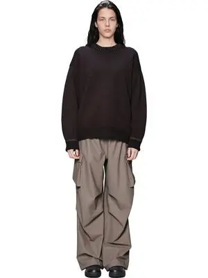 Rains Sowa Knit Crew Neck Pullover - Black