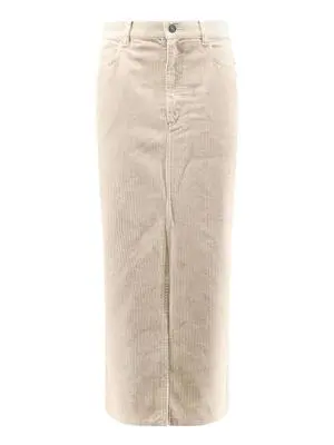 MARANT ETOILE Odalie Corduroy Maxi Skirt - Beige