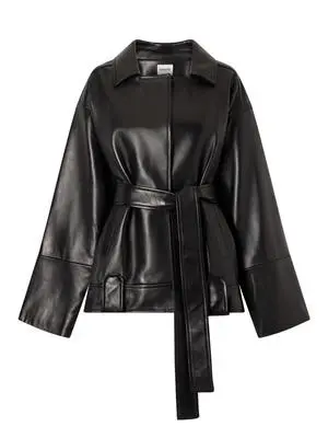 Khaite Alder Leather Jacket - Black