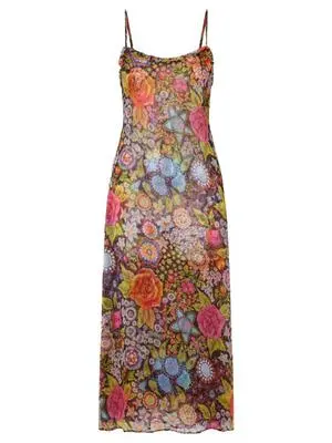 Alix Of Bohemia Athens Bloom Mirage Floral-print Crepon Midi Dress - Multi