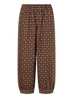 DÔEN DÔEN Yarrow Printed Cotton Tapered Pants
