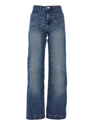 A.p.c. Cotton Denim Straight Leg Jeans - Blue