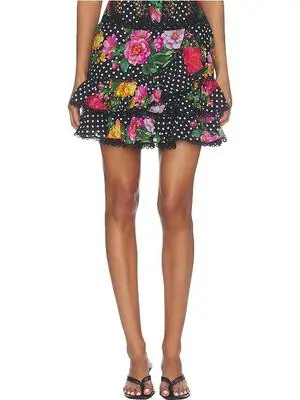 Charo Ruiz Ibiza Marita" Ruffled Mini Skirt - Black