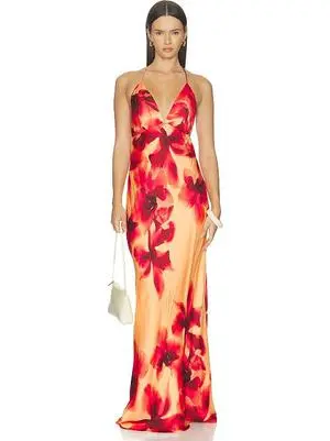 Rococo Sand Halterneck Maxi Dress - Yellow
