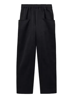 GIORGIO ARMANI Giorgio Armani Techno Duchess Oversized Fit Trousers With Front Pockets