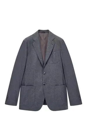 Giorgio Armani Single-breasted Stretch Cashmere Jacket - Grey