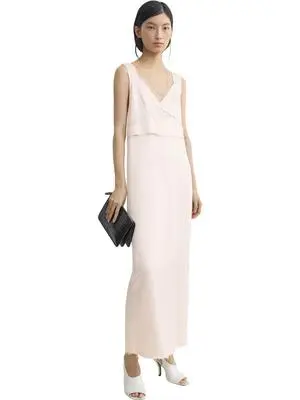 TOTÊME TOTEME V-Neck Double-Faced Satin Slip Dress