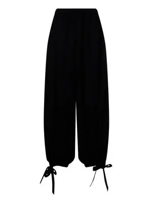 Chloé Silk Culottes With Knot Detailing - Black