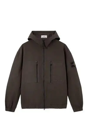 Stone Island Hooded Organic Cotton Jacket - Green