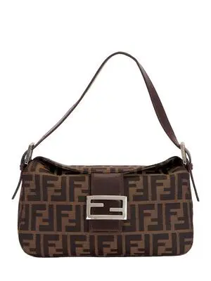 Fendi Zucca Shoulder Bag - Brown