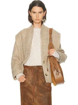 Isabel Marant Étoile Drogo Jacket Tweed - Beige