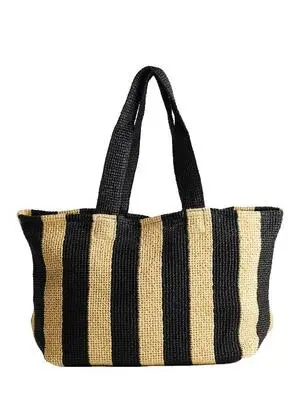 TOPSHOP Topshop Selia Stripe Straw Tote