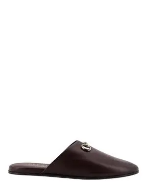 Gucci Leather Mule With Horsebit Detail - Multicolor