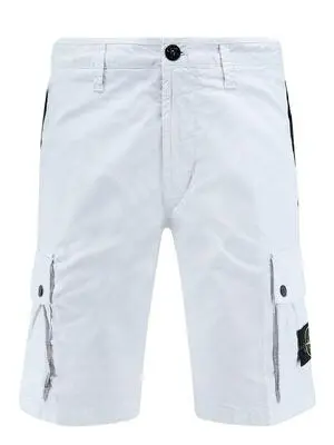 Stone Island Organic Cotton Cargo Shorts - Blue