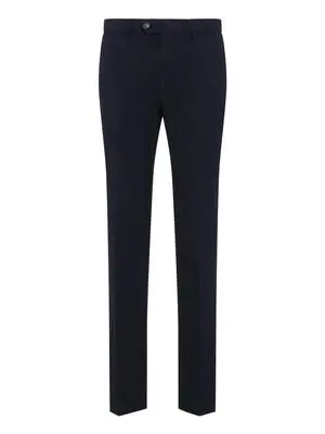 Brunello Cucinelli Tailored Cotton Twill Pants - Blue