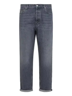 Brunello Cucinelli Brunello Cucinelli Straight-Leg Five-Pocket Jeans Gray