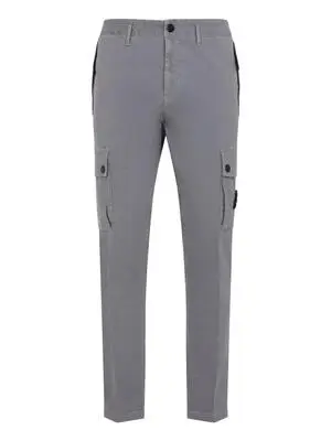 Stone Island Stone Island Cotton Cargo Trousers Gray