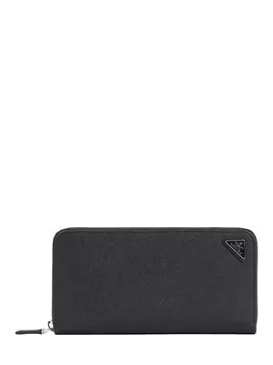 Prada Zip Around Wallet - Black