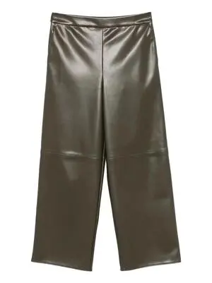 Max Mara Leather-look Cropped Pants - Multicolor