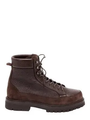 Brunello Cucinelli Deerskin Lace-up Boots - Multicolor