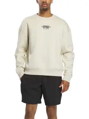 REEBOK X F45 Training Relaxed Fit Graphic Sweatshirt - Linen
