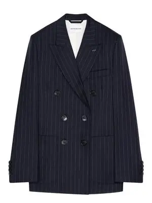 Givenchy Double-breasted Pinstripe Blazer - Multicolor