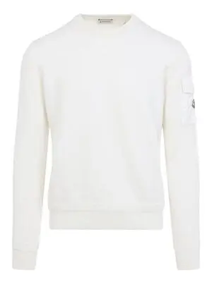 Moncler Wool Crew Neck Sweater With Utility Pocket - Multicolor