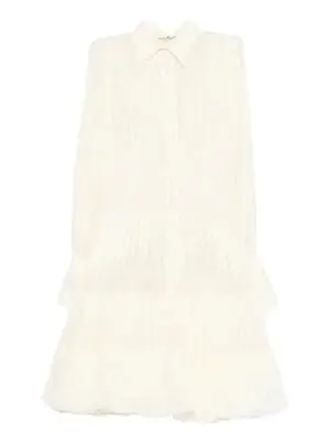 ERMANO SCERVINO Ermanno Scervino Short Dress With Pleats And Ruffles - Multicolor