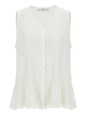 ERMANO SCERVINO Ermanno Scervino Sleeveless Lace Trimmed Top - Multicolor
