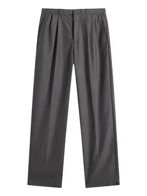 JIL SANDER Pinstripe Wool Trousers - Koala