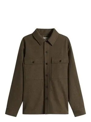 JIL SANDER Wool Overshirt - Teak