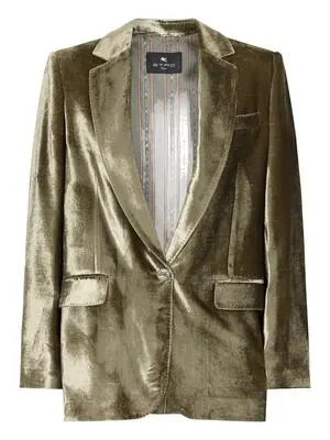 Etro Velvet Blazer - Green