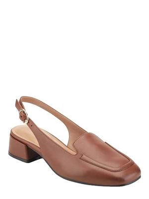 Easy Spirit Easy Spirit Farida Slingback Pump With Square Toe Medium Brown