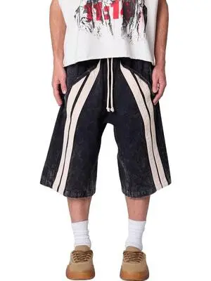 MNML Mnml Ultra Baggy Stripe Twill Shorts