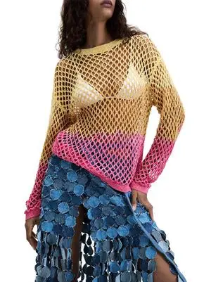 Desigual Open Stitch Ombre Pullover - Multi