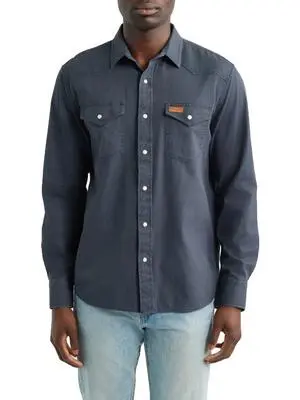 Pendleton Dillon Cotton Twill Snap-up Western Shirt - Washed Blue