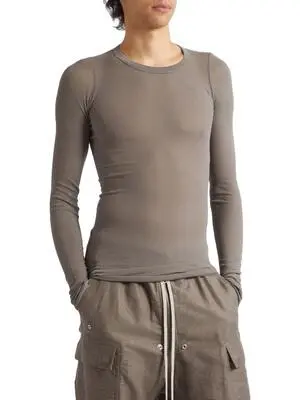 Rick Owens Rib Long Sleeve T-shirt Dust