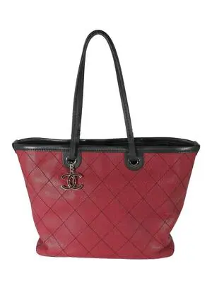 Chanel Quilted Caviar Tote - Red